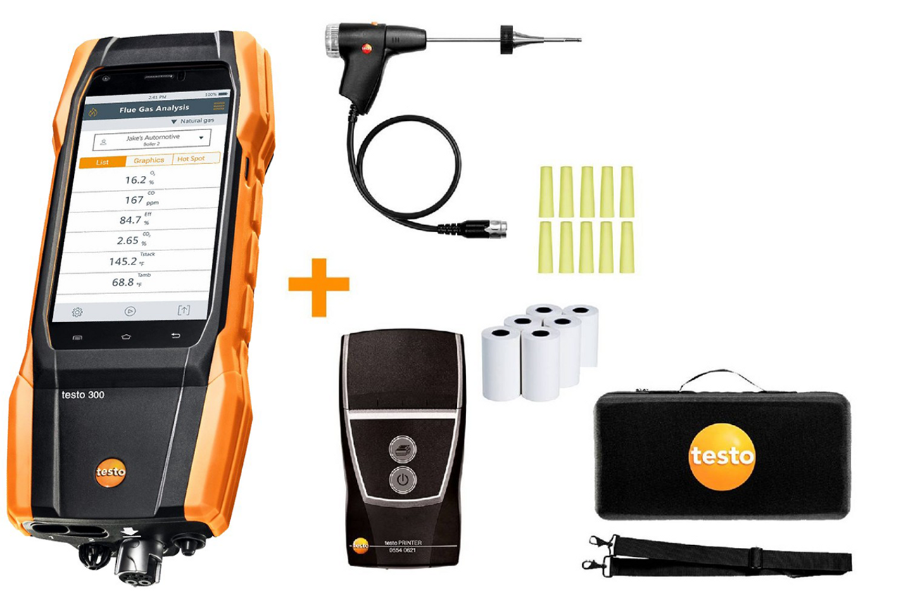 Testo 300 Residential / Commercial Analyzer Kit (O2 & CO installed) 05